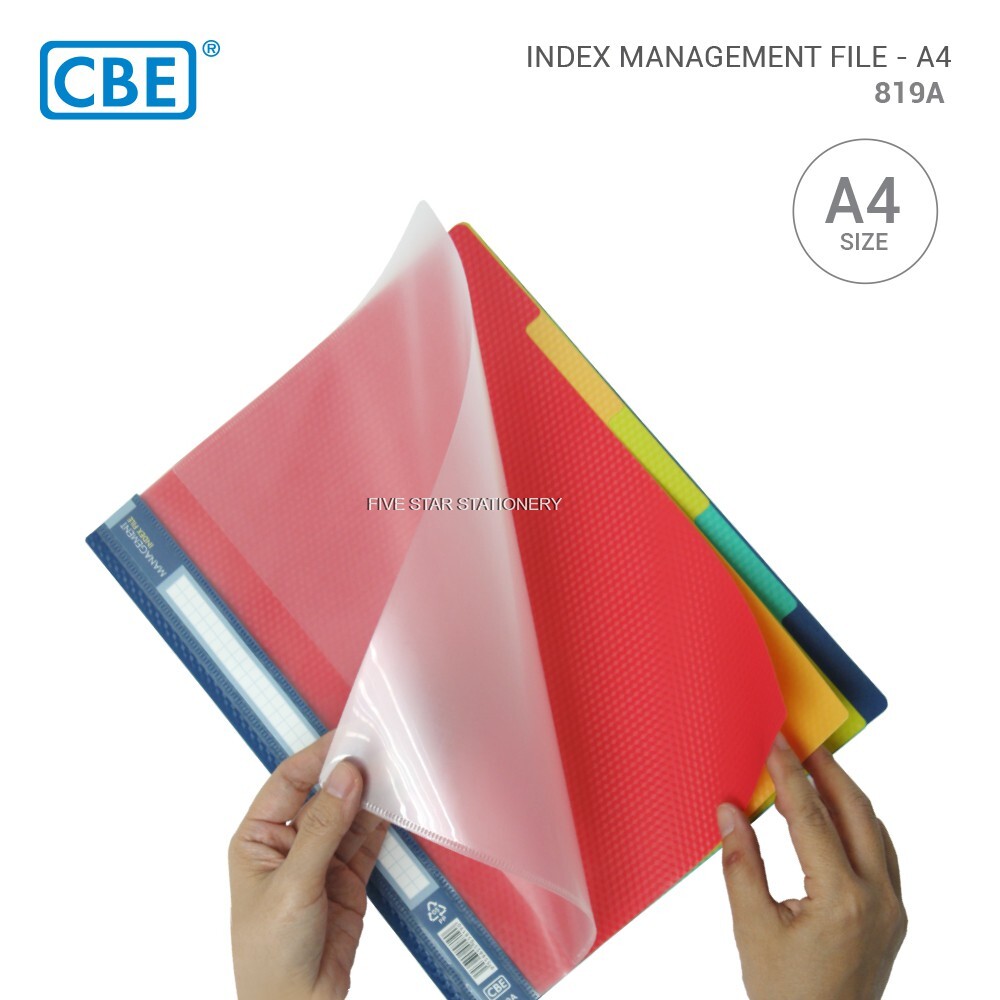 fivestar2u CBE Index Management File 819A (A4/ Random Colours) Basic ...