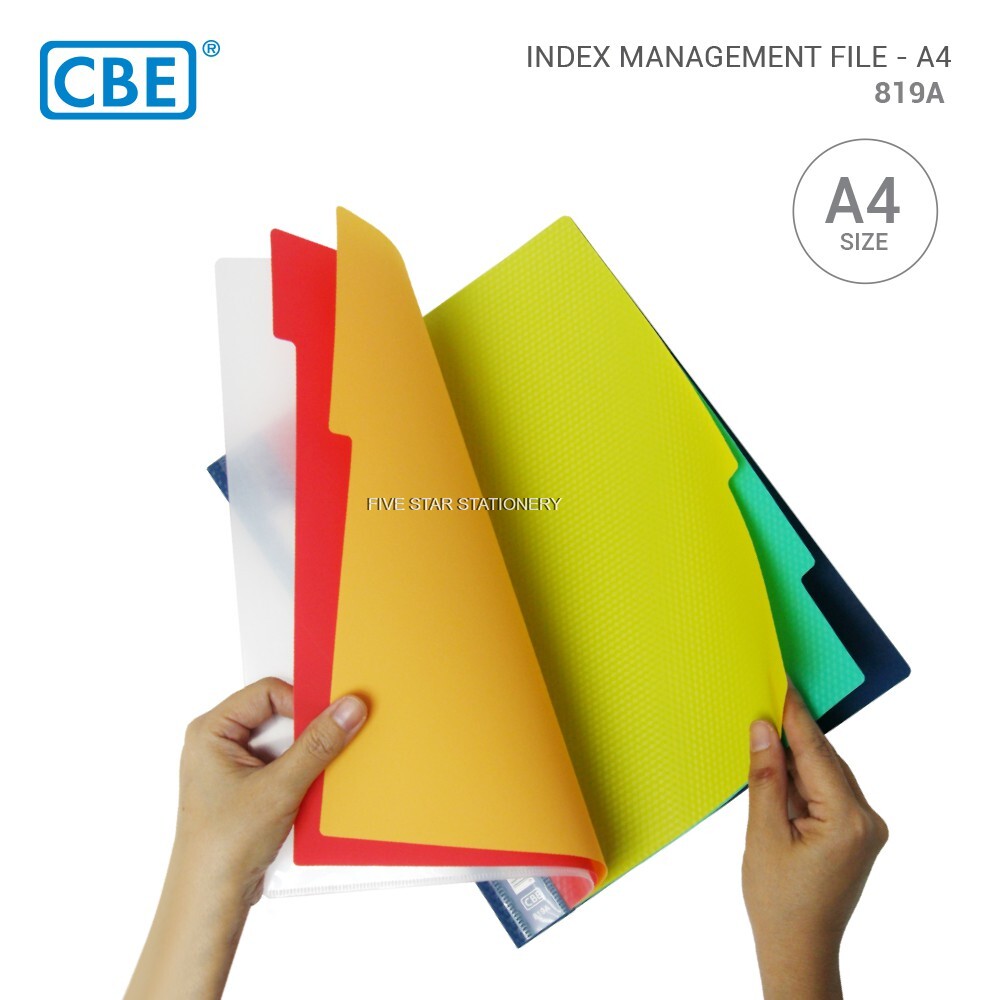 fivestar2u CBE Index Management File 819A (A4/ Random Colours) Basic ...