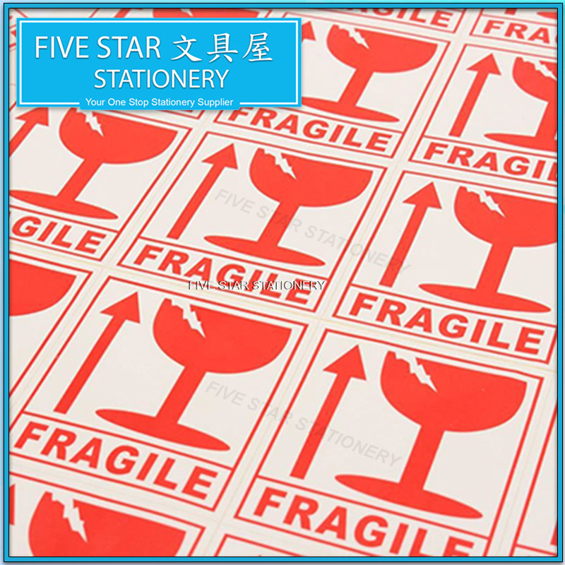 FRAGILE STICKER 288PCS 8CM X 9CM FOR COURIER BAG BOXES