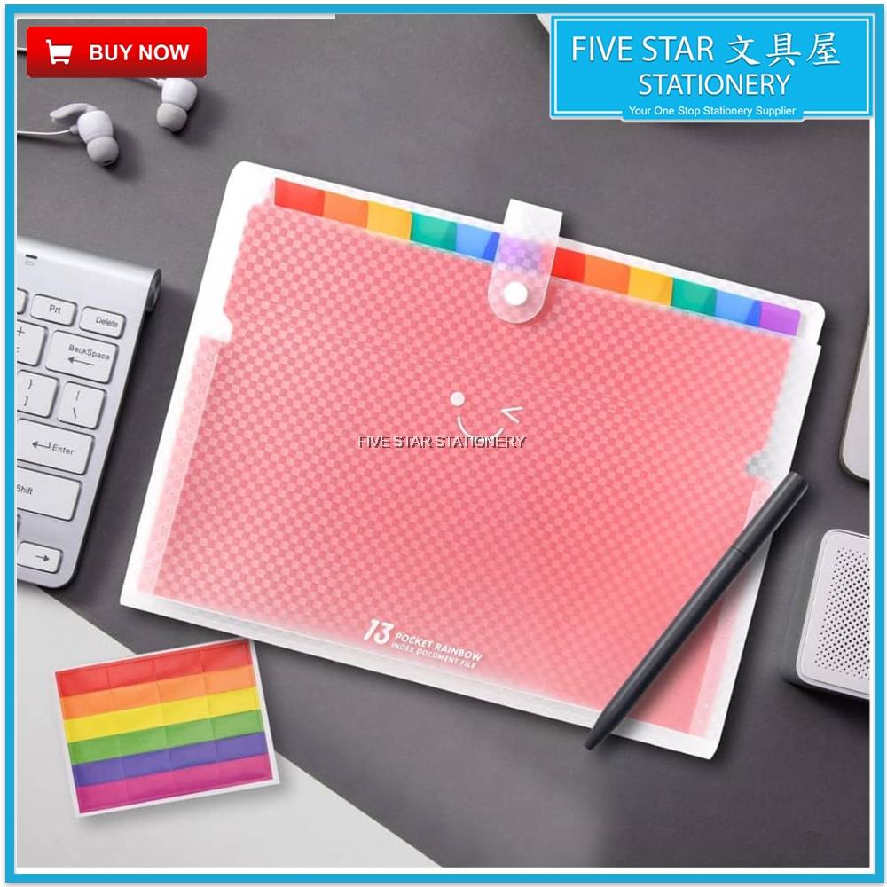7 Pocket Expanding File Folders with Labels A4 Paper Organizer