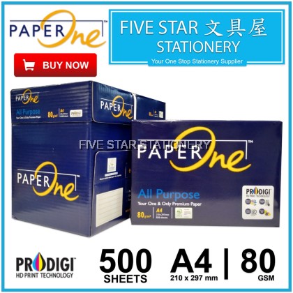 PaperOne™ ALL PURPOSE 80gsm 500 Sheets Your One and Only Premium Paper