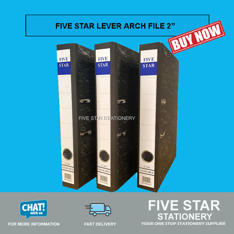 Five Star Lever Arch File 2" Folder 8996 Office School Filing Document