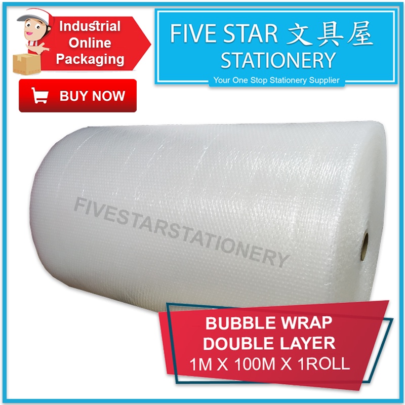 (VARIANCE) BUBBLE WRAP DOUBLE LAYER 1M X 100M